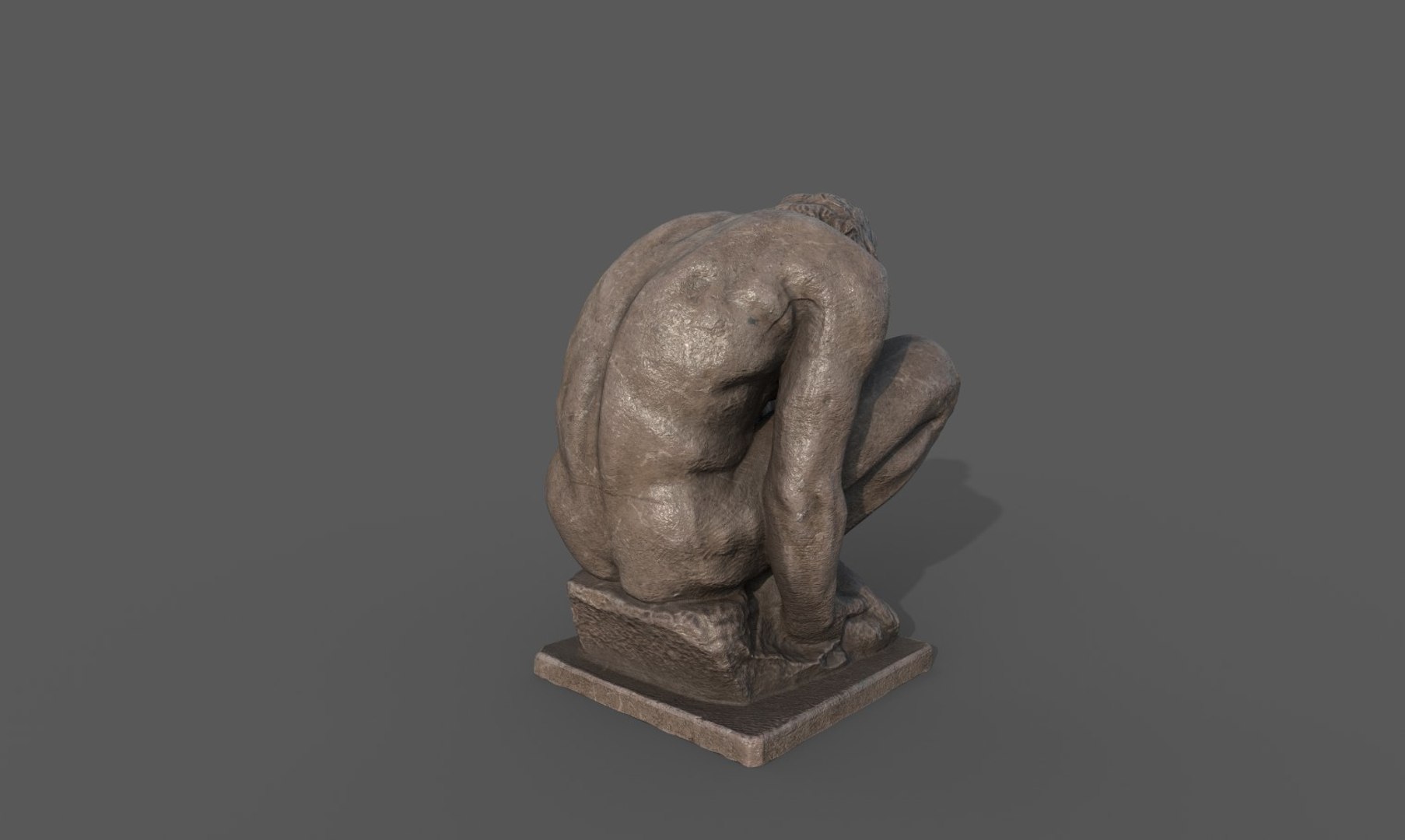 The Crouching Boy Statue Model - TurboSquid 1825707