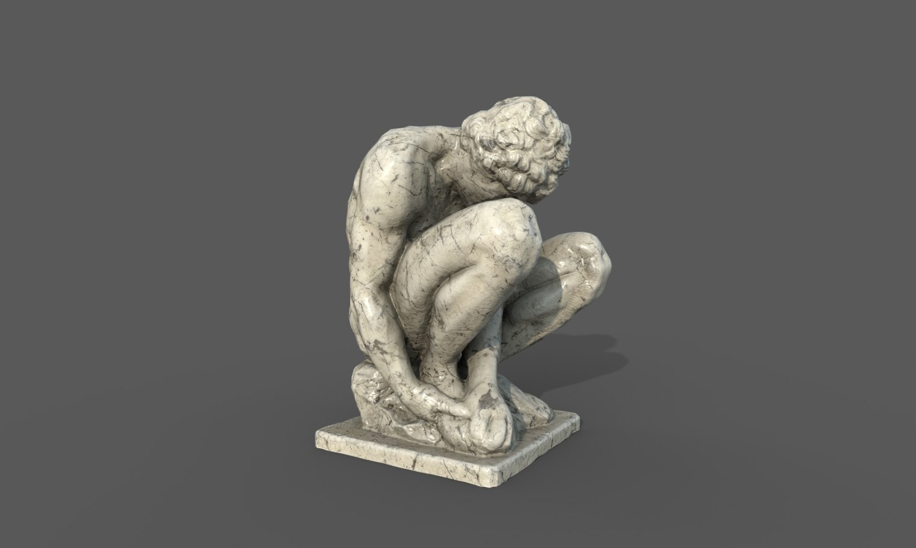 The Crouching Boy statue model - TurboSquid 1825707