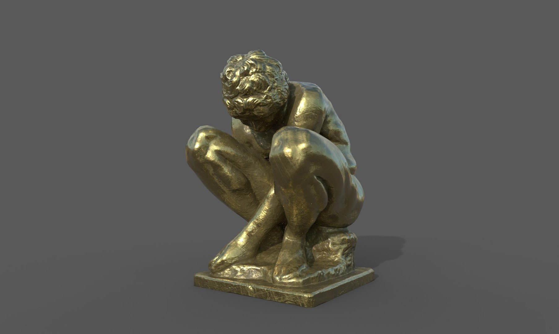The Crouching Boy statue model - TurboSquid 1825707