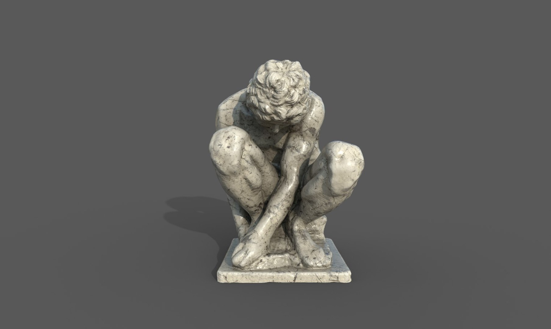 The Crouching Boy statue model - TurboSquid 1825707