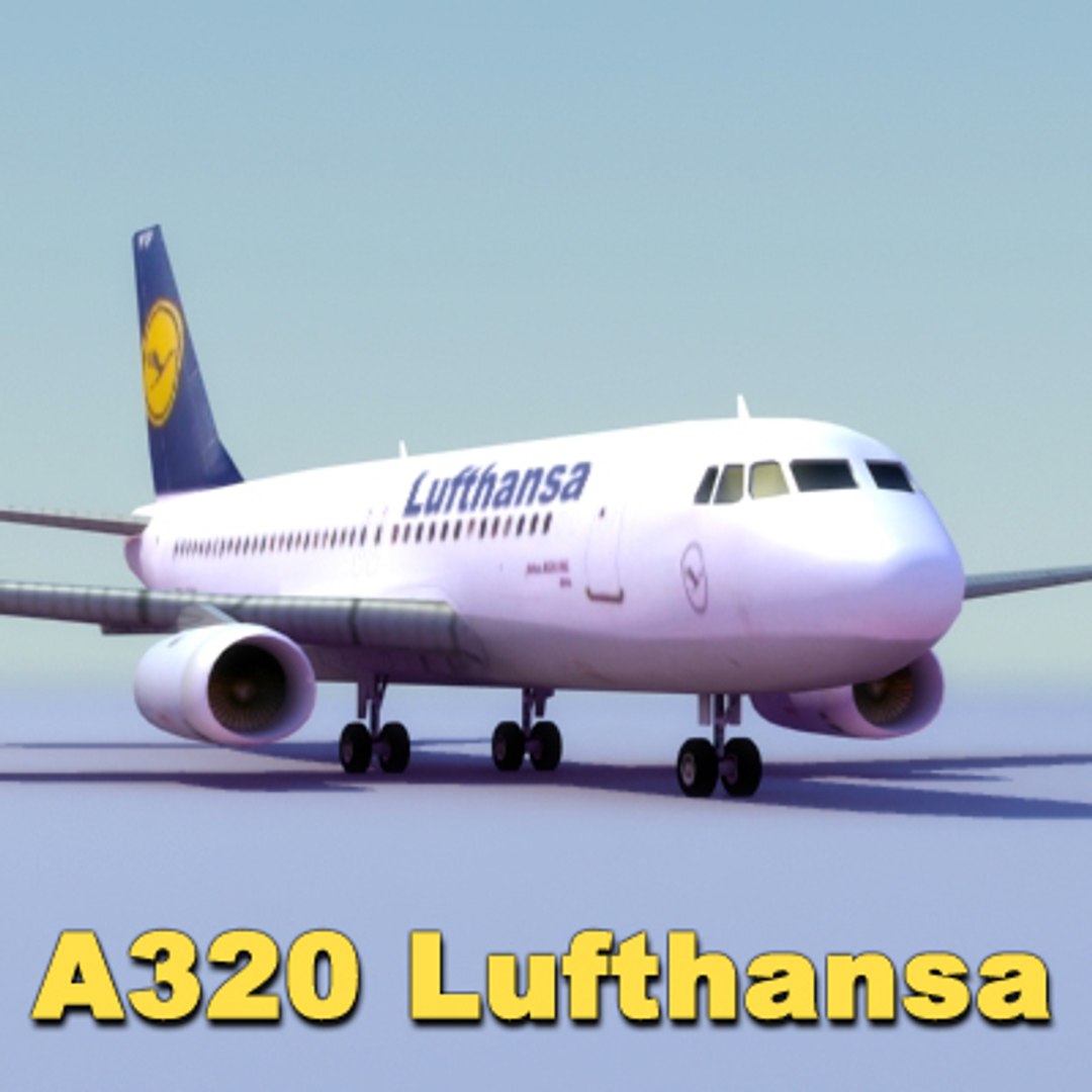 3ds max airbus a320 lufthansa