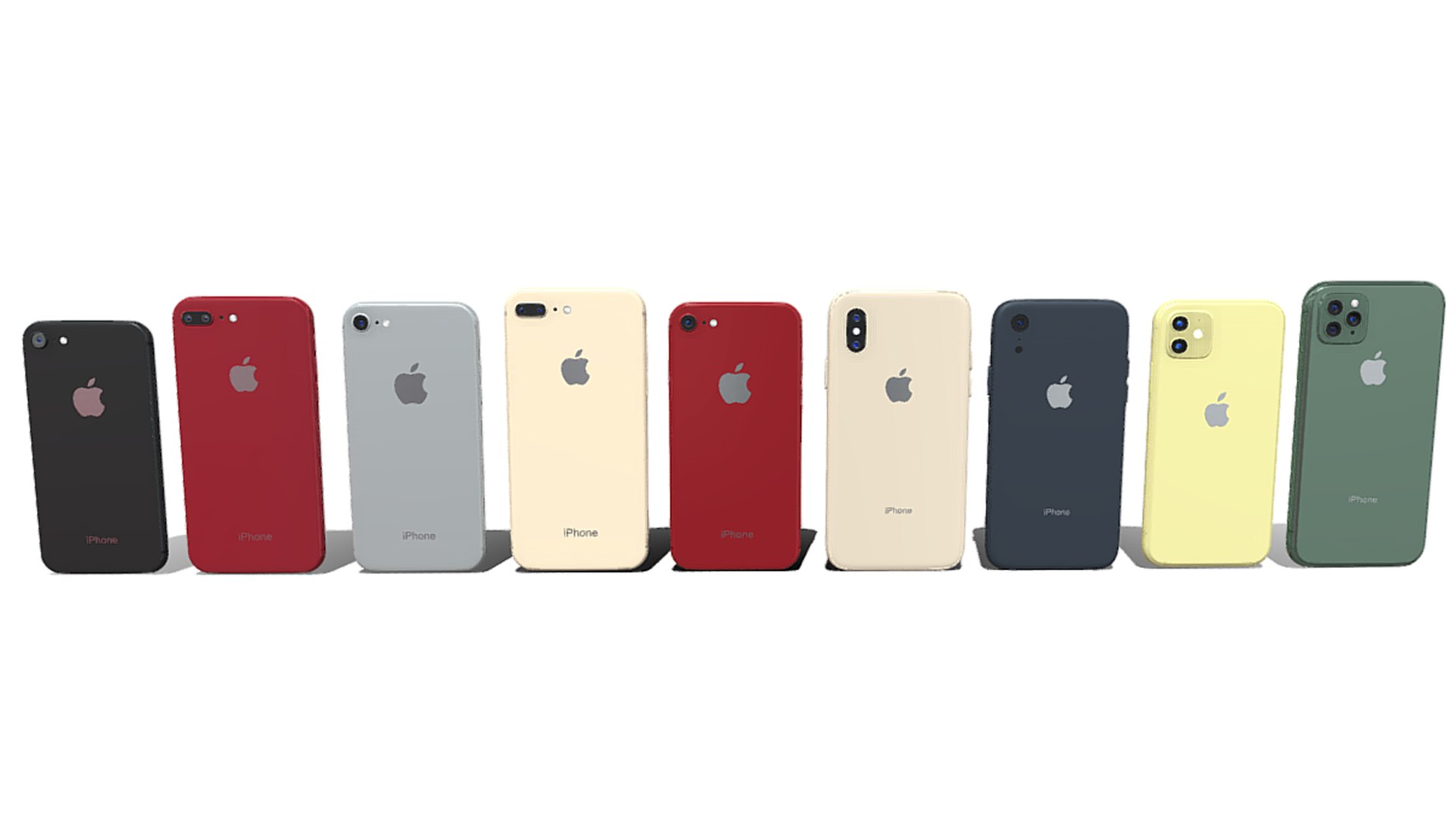 3D All IPhones Model - TurboSquid 2148870