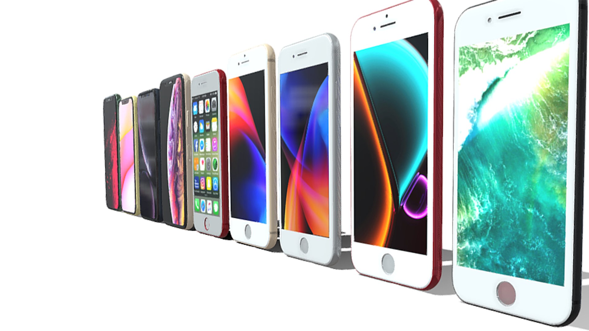 3D All IPhones Model - TurboSquid 2148870