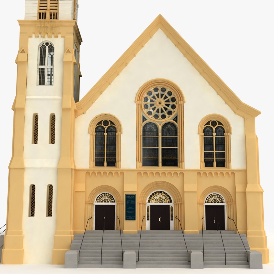 3d Baptist Church Interior Exterior Model