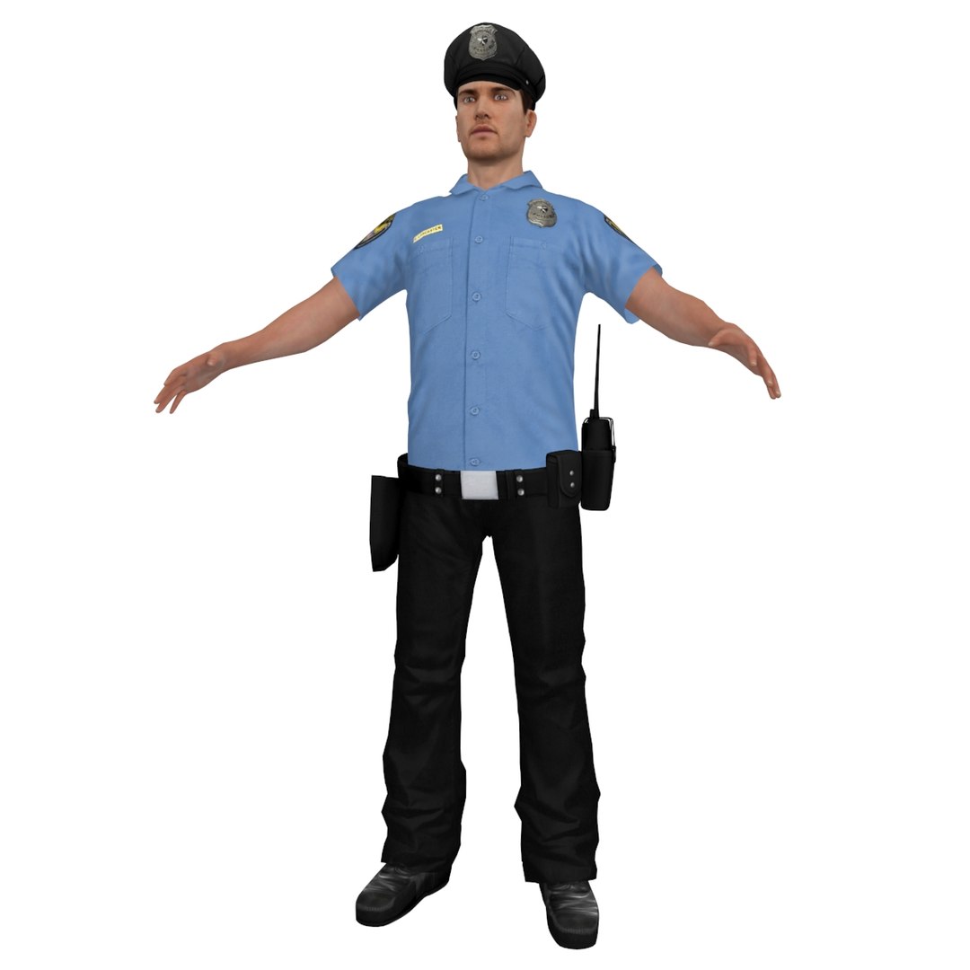 3d Rigged Police Officer S Model