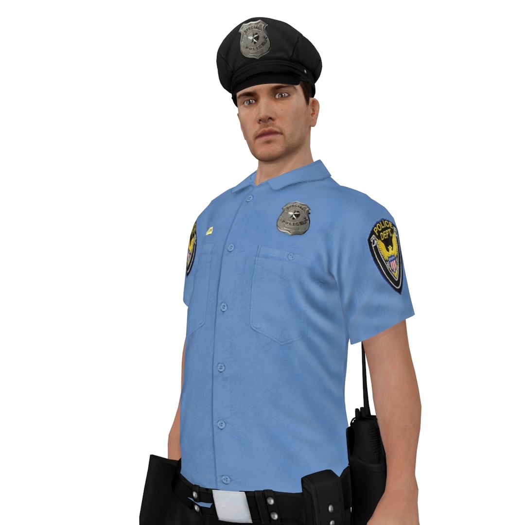 3d Rigged Police Officer S Model