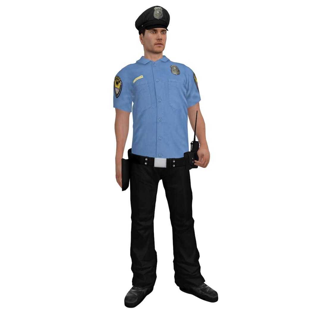 3d Rigged Police Officer S Model