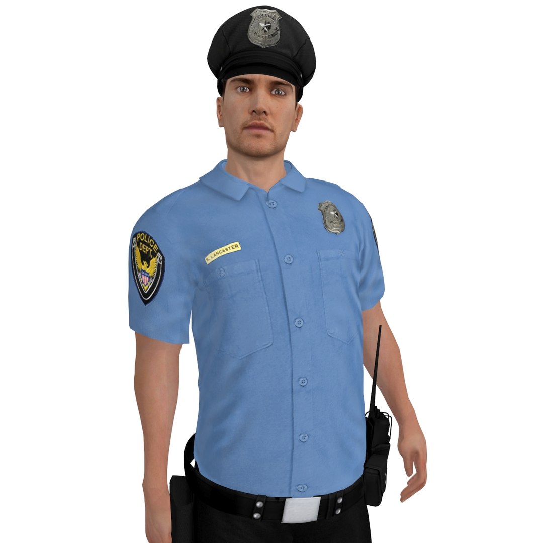 3d Rigged Police Officer S Model