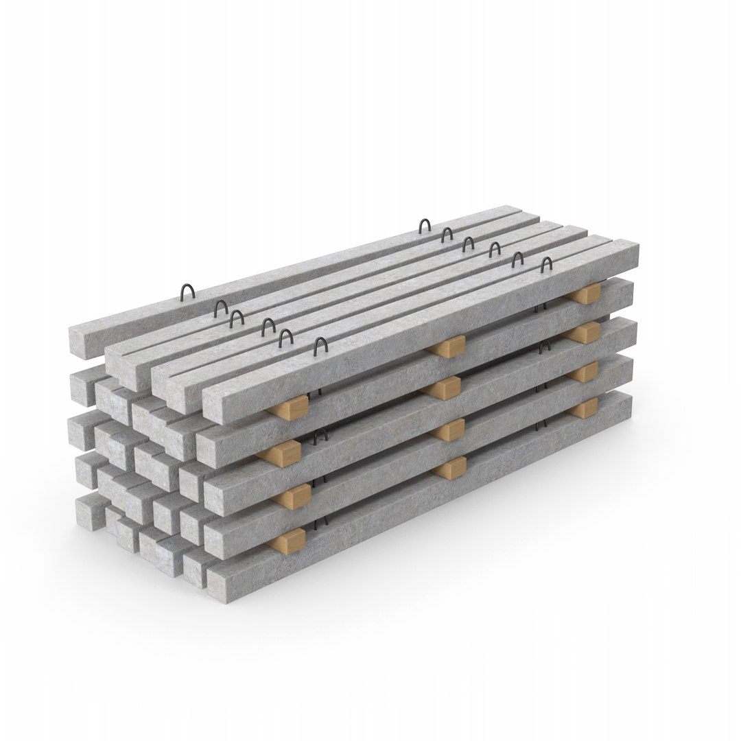 3D Concrete Building Materials Collection Model - TurboSquid 2090477