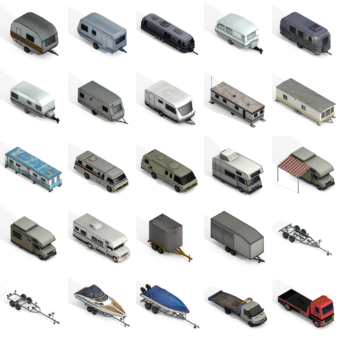 Large trailers motorhomes 3D model - TurboSquid 1343695