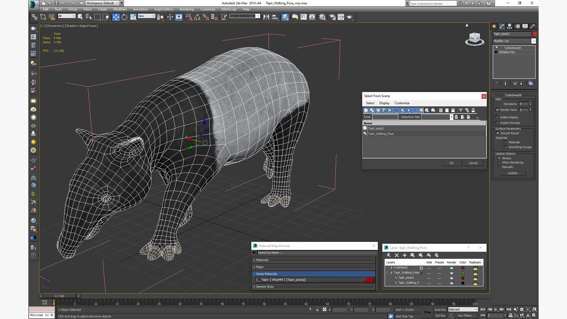 Tapir Walking Pose Model - TurboSquid 1919754