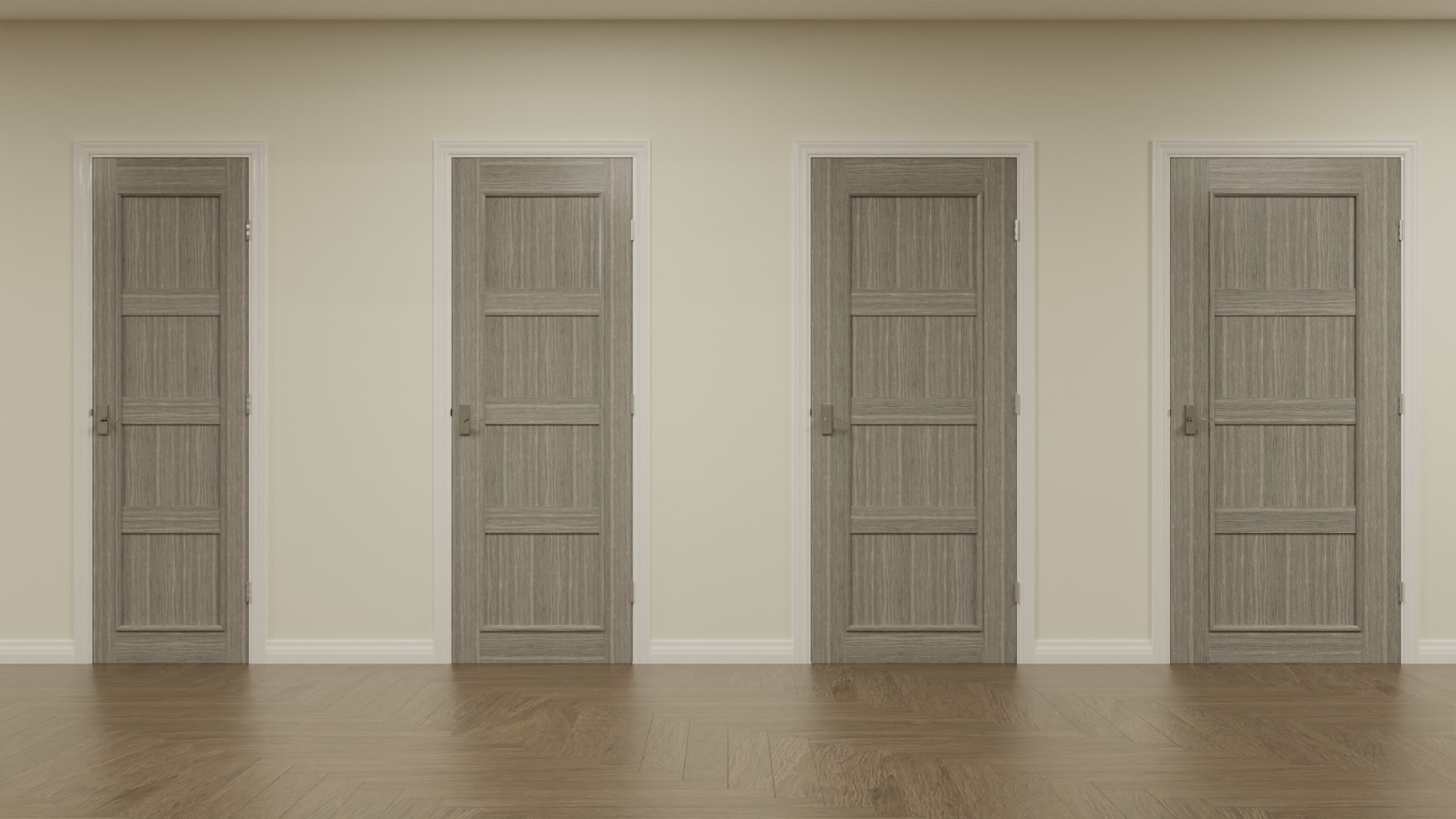 Contemporary Interior Door Set 3D Model - TurboSquid 2019020