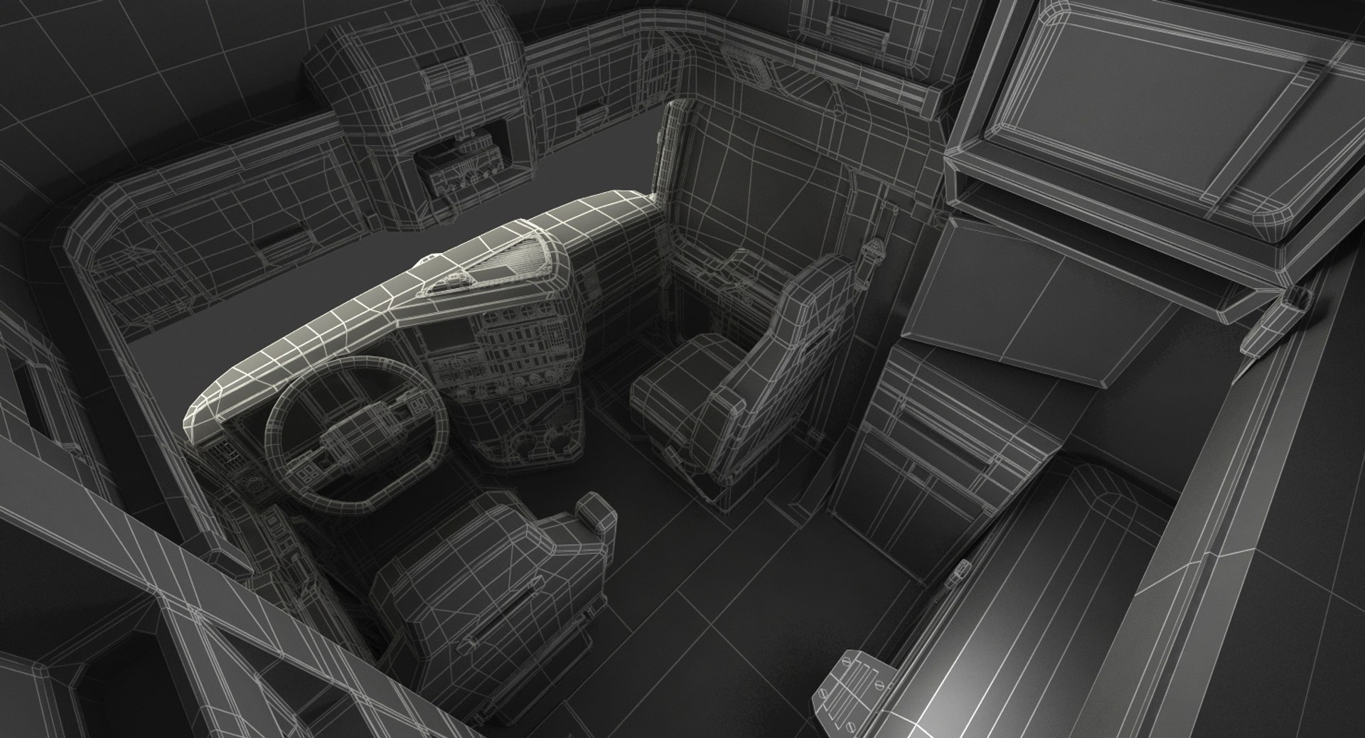 3D mack truck cabin - TurboSquid 1300228