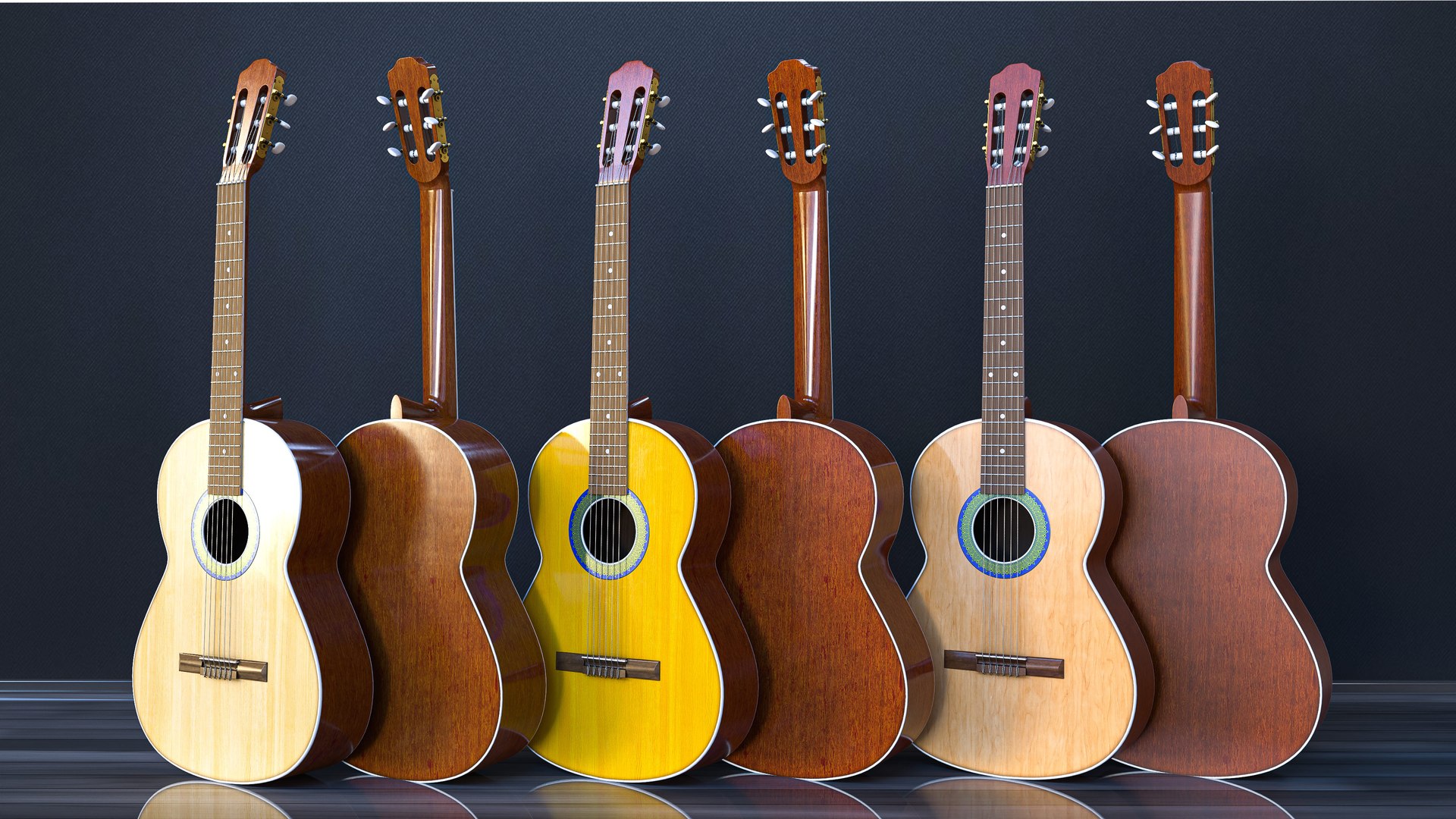 3D Classical Guitar Collection - TurboSquid 1894736