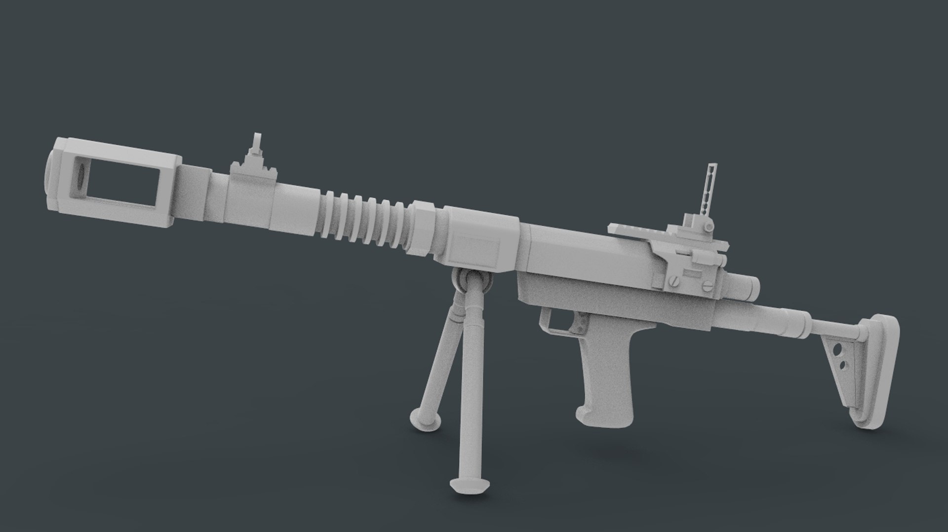 3d Bolt-action Grenade Launcher Concept