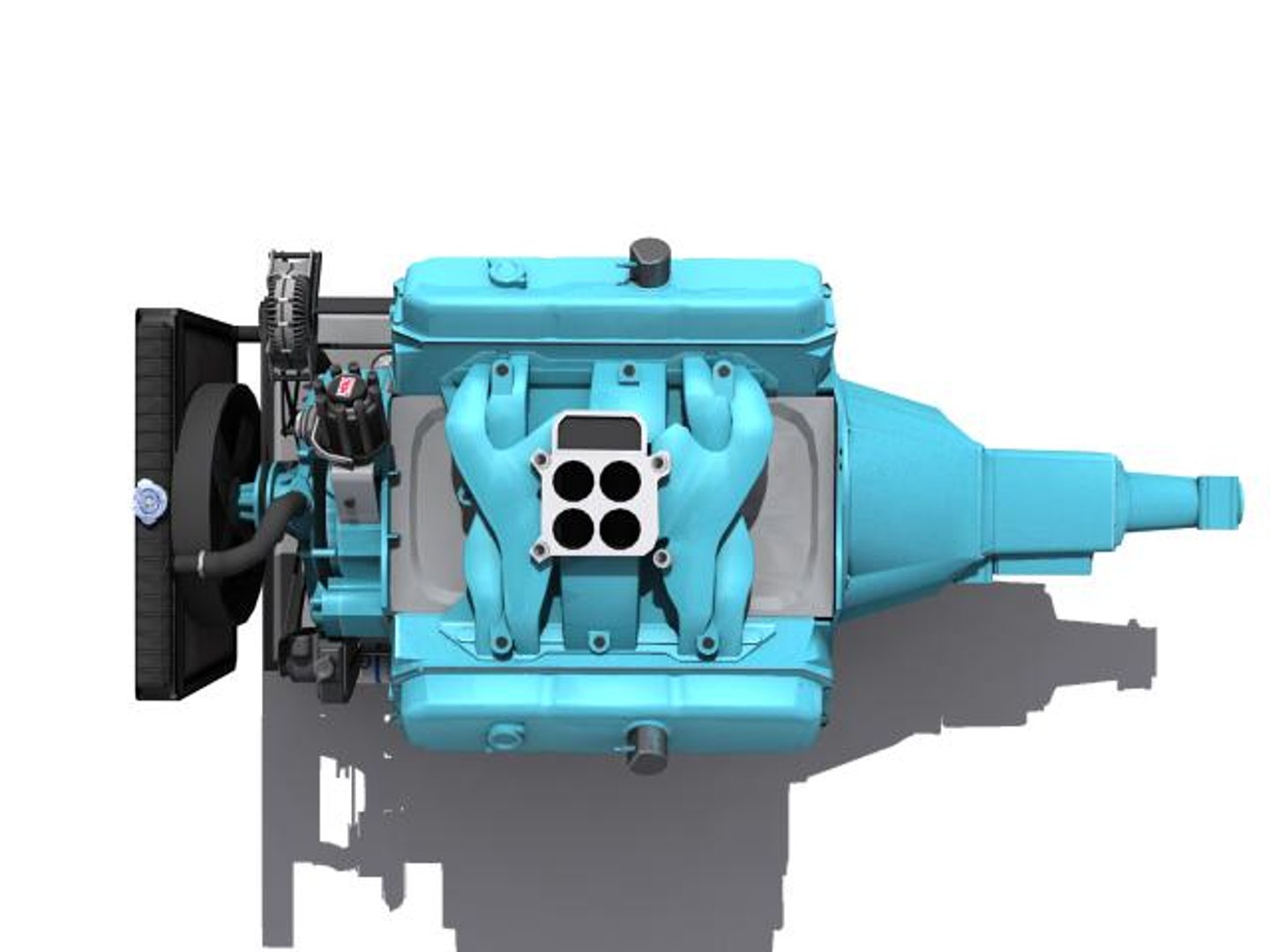 3d Chrysler V8 Engine 383