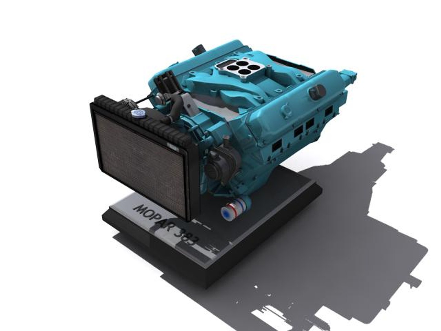 3d Chrysler V8 Engine 383