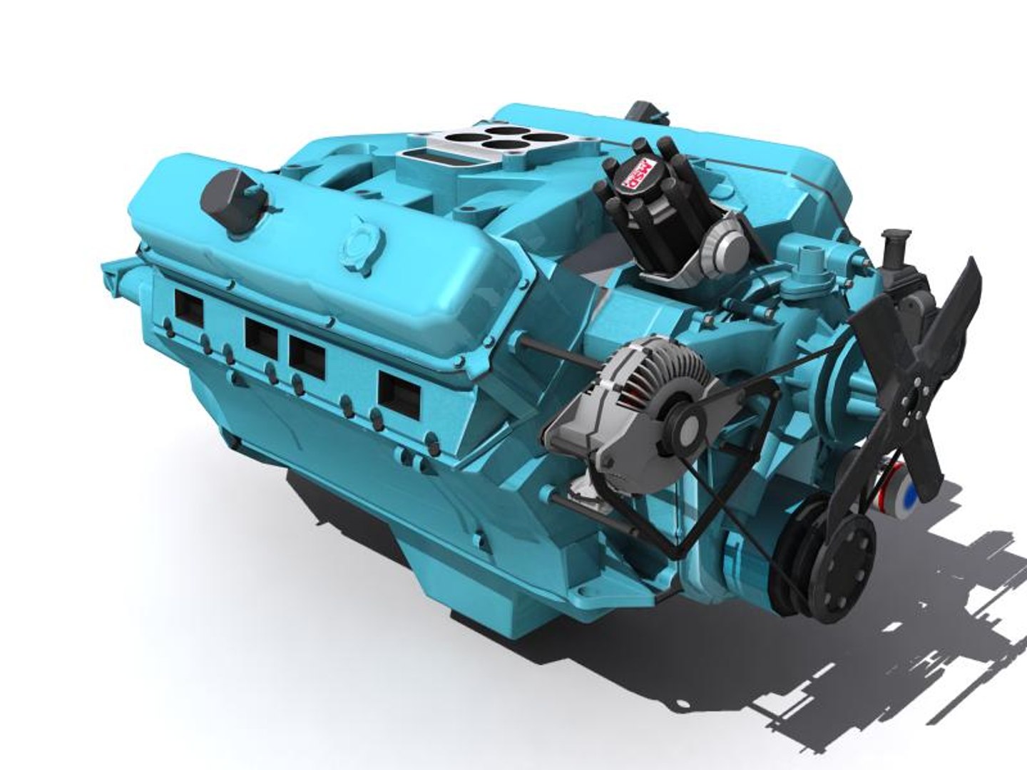 3d Chrysler V8 Engine 383