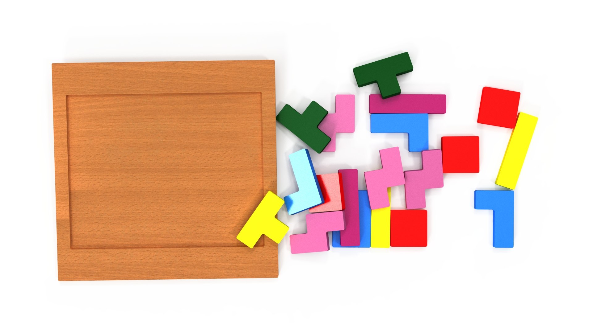 3D Model Color Block Puzzle Scattered 1 - TurboSquid 2344731