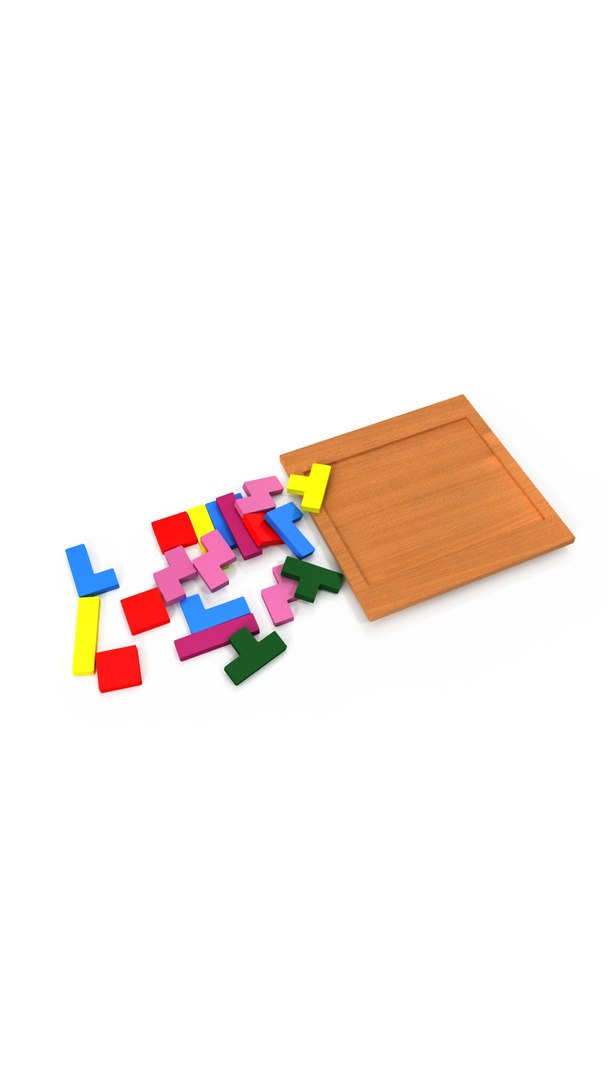 3D Model Color Block Puzzle Scattered 1 - TurboSquid 2344731