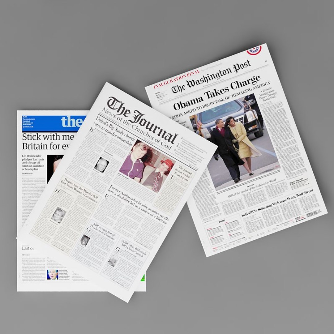 3d Model Newspaper
