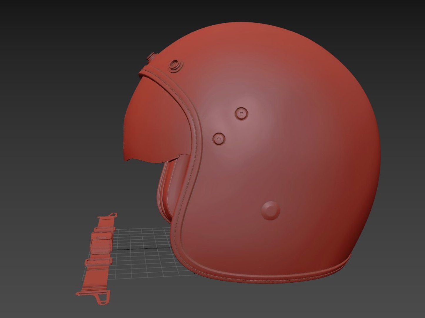 Open Face Motorcycle Helmet 3D Model - TurboSquid 1470467