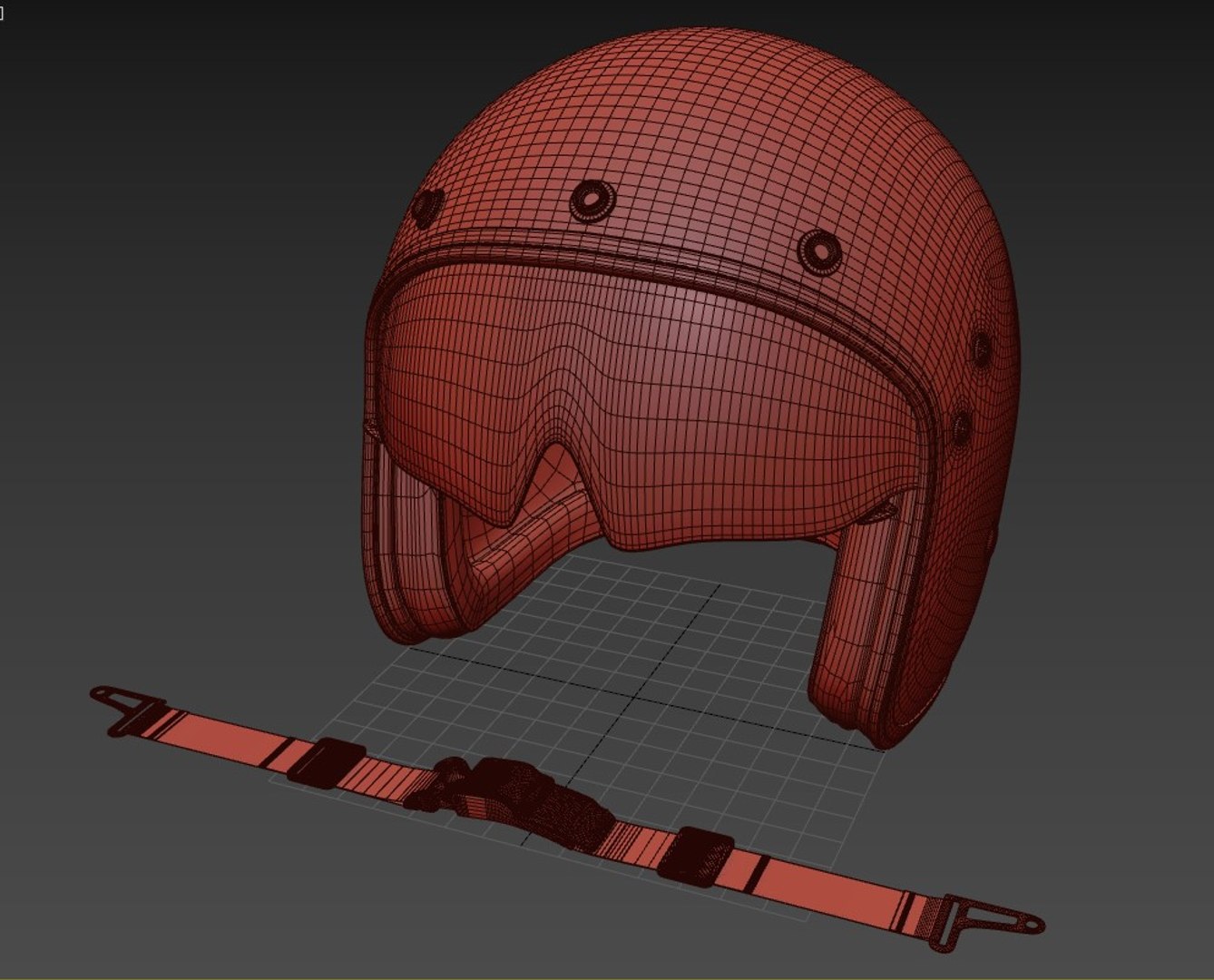 Open Face Motorcycle Helmet 3D Model - TurboSquid 1470467