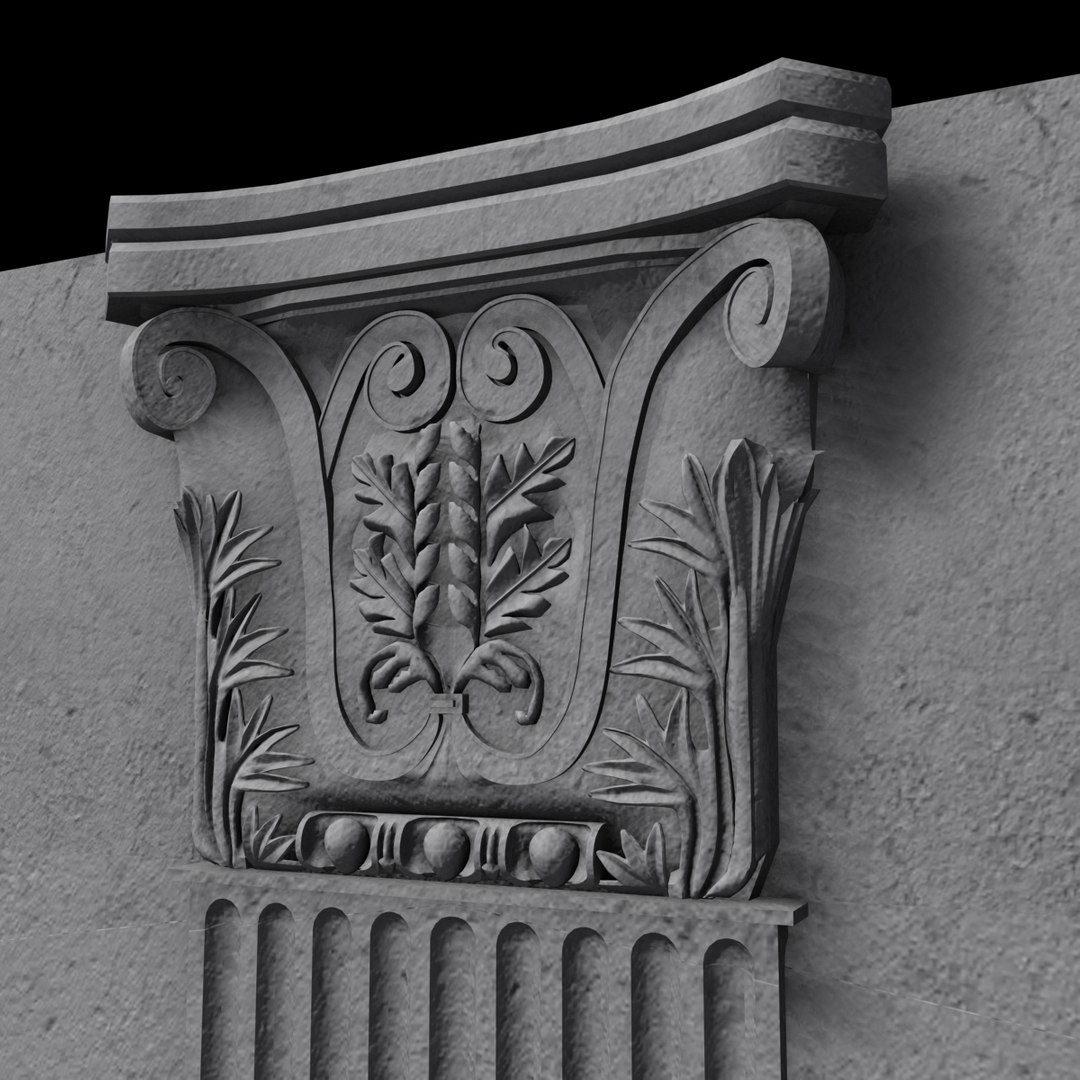 3d Model Of Pilaster Pillar Column