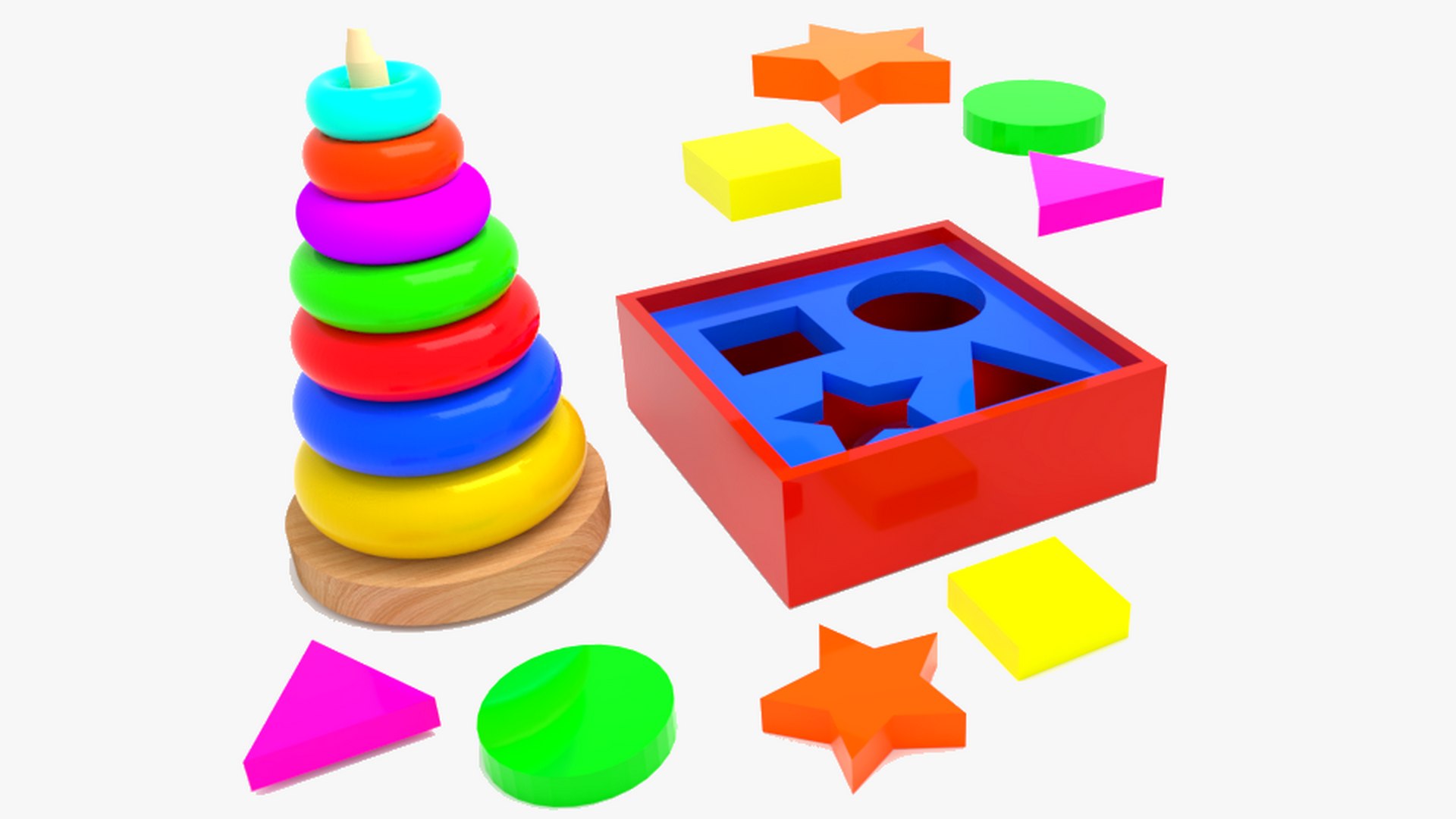 3D Baby Toys Collection 3D Model Model - TurboSquid 1870067