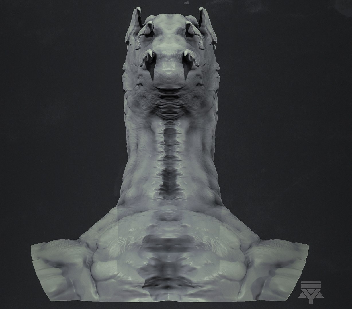 Highpoly creature bust 3D model - TurboSquid 1185967