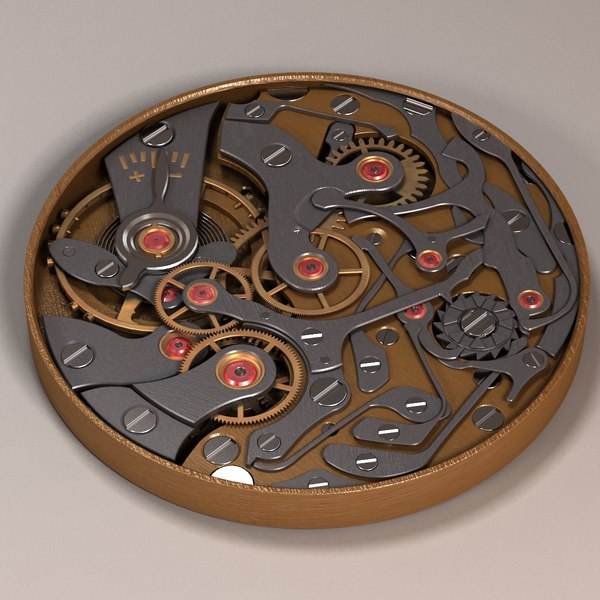3d model watch mechanism