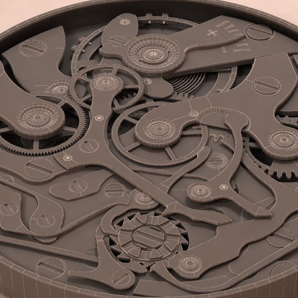 3d model watch mechanism