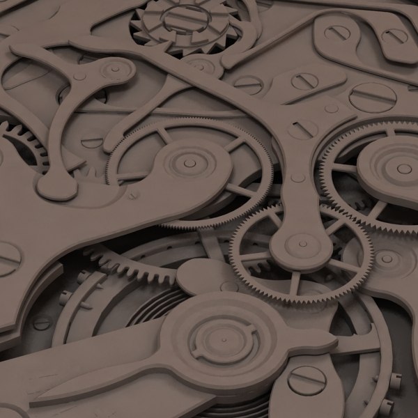 3d model watch mechanism