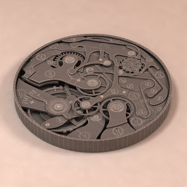 3d model watch mechanism