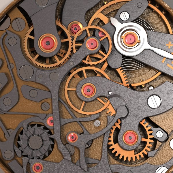 3d model watch mechanism