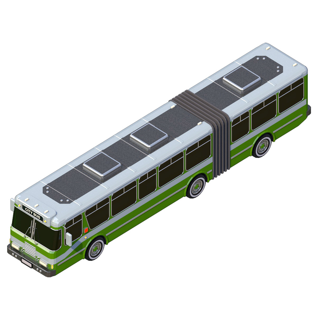 modelo 3d Autobús urbano largo - TurboSquid 2147905