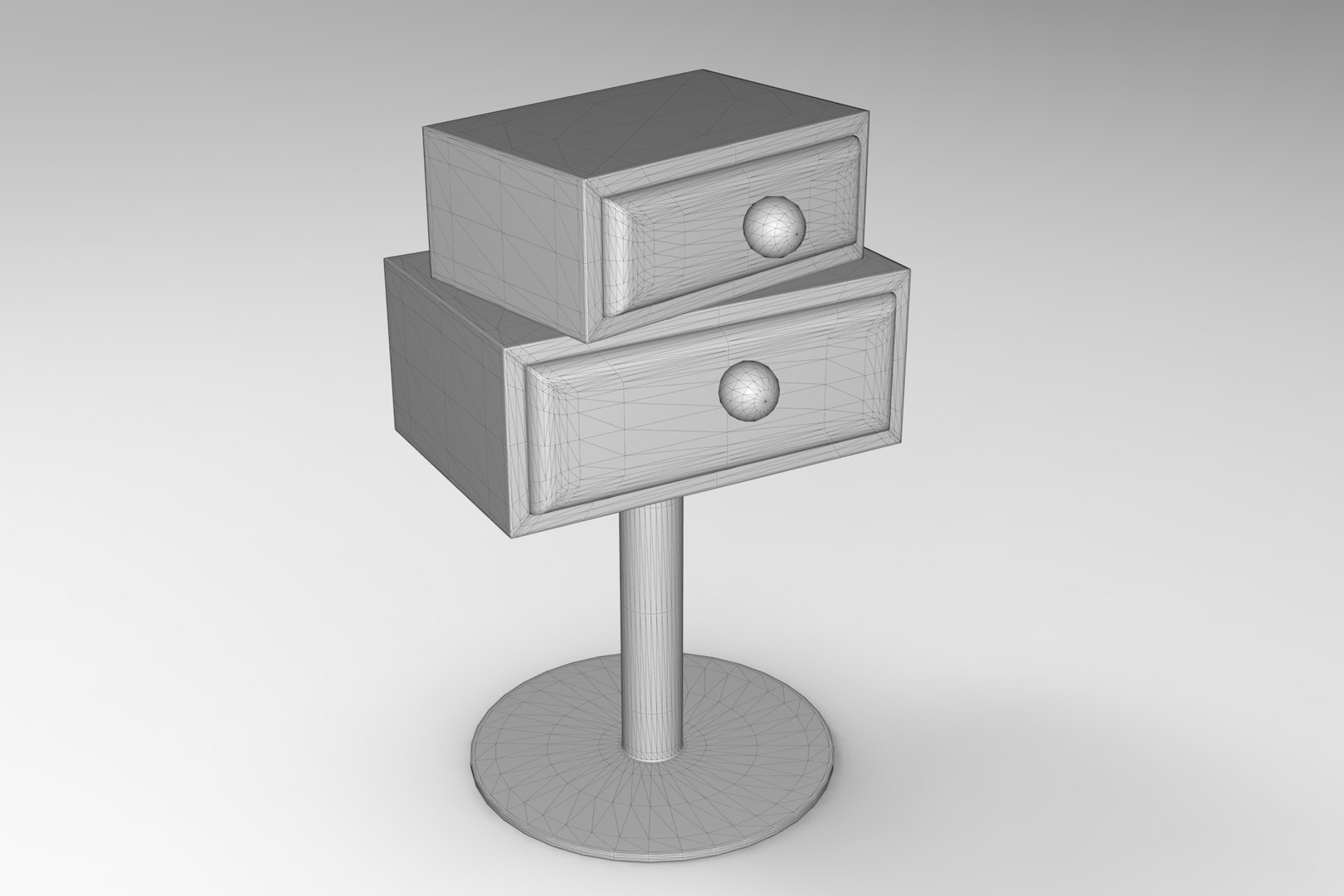 3D Side Table with Drawers - TurboSquid 1853833