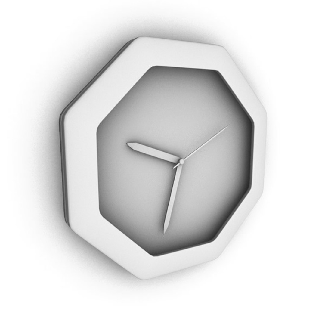 3d wall clock model