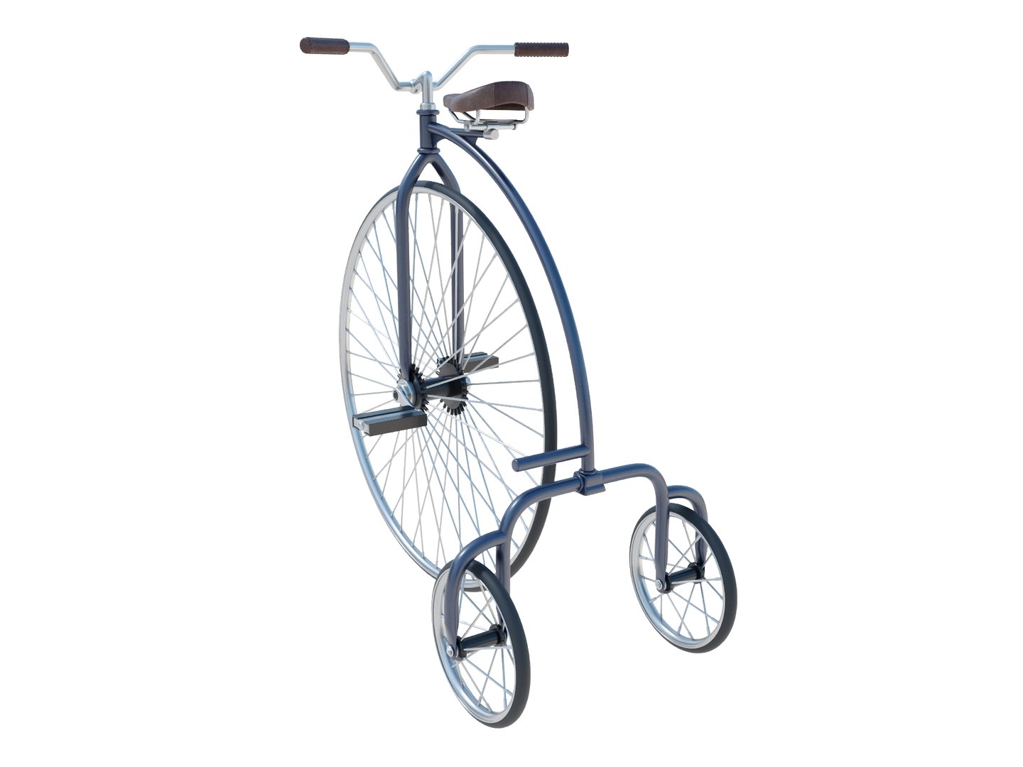 3D BICICLETA ANTIGA VELOCIPEDE SHAKEBONE PENNY FARTHING Model ...