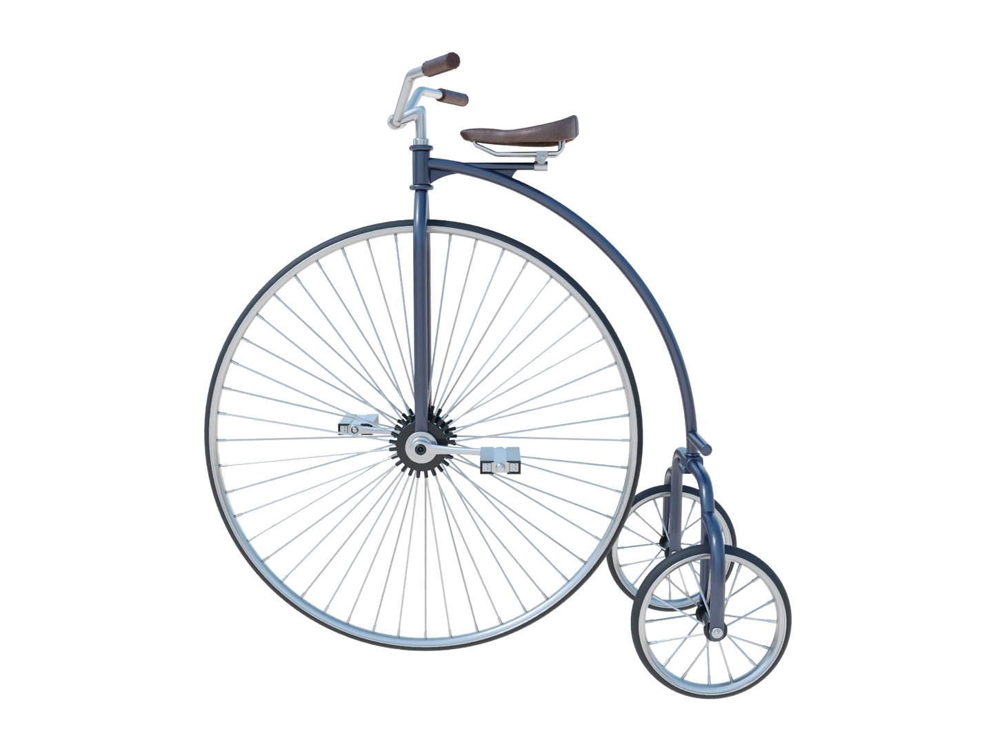 3D BICICLETA ANTIGA VELOCIPEDE SHAKEBONE PENNY FARTHING Model ...
