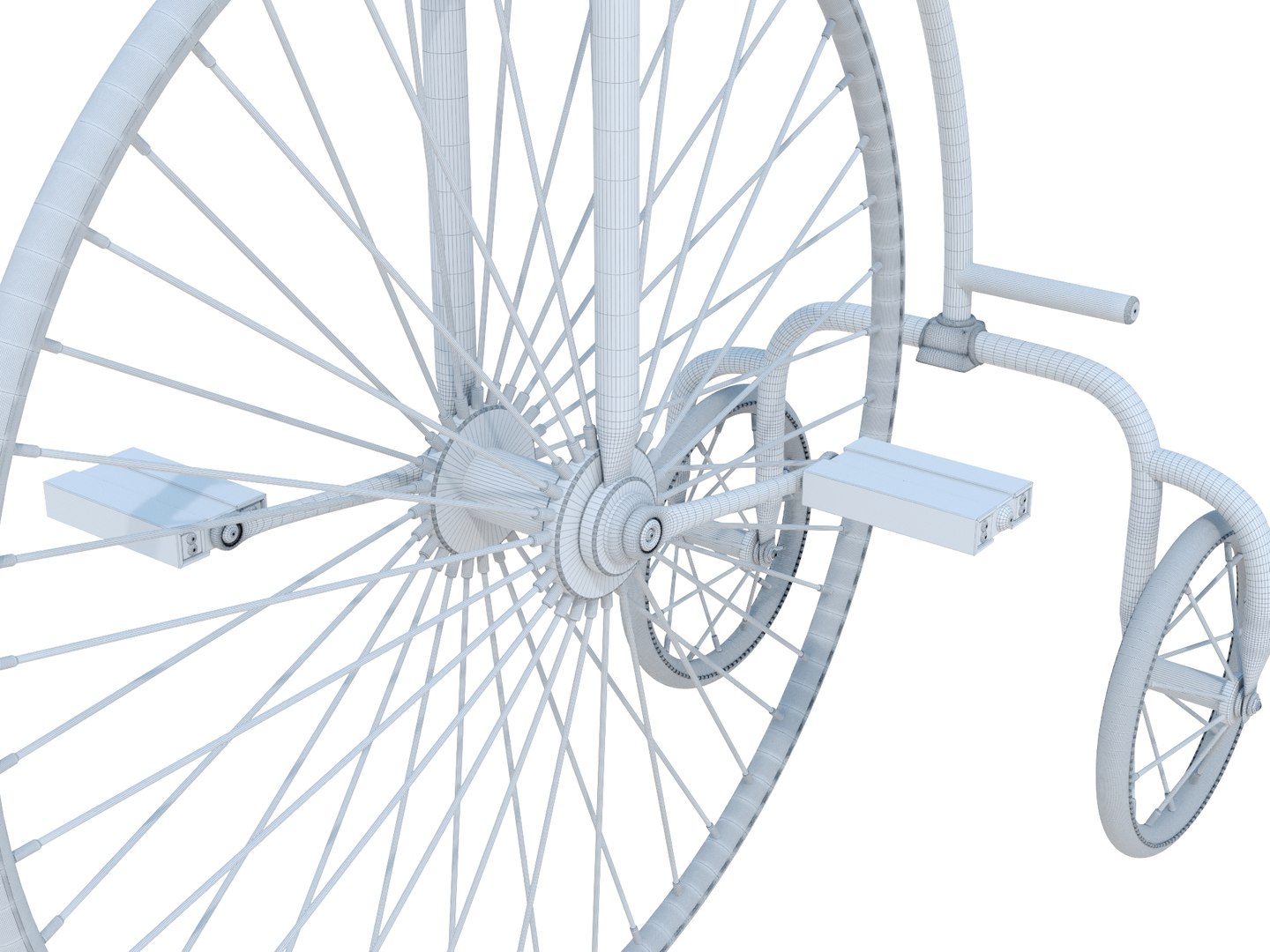 3D BICICLETA ANTIGA VELOCIPEDE SHAKEBONE PENNY FARTHING Model ...