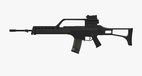 3d model assault rifle hk g36