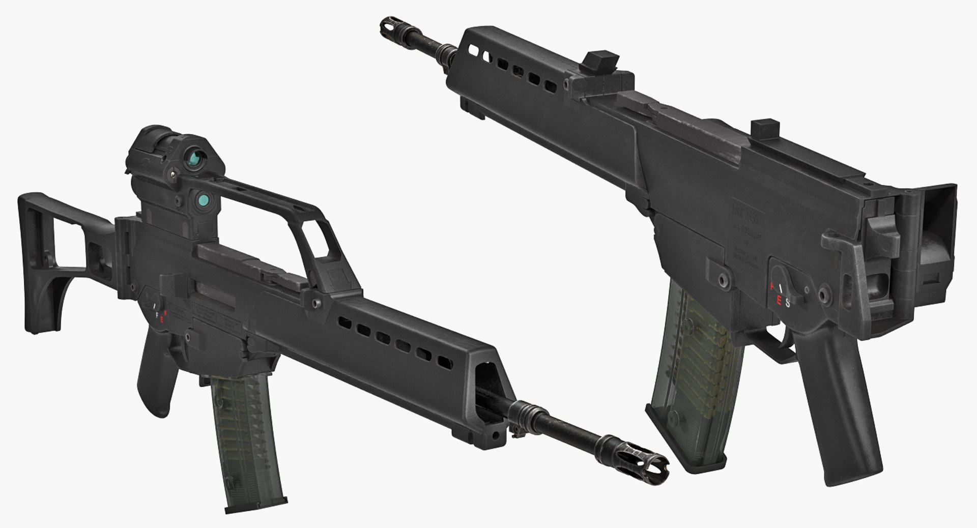 3d model assault rifle hk g36