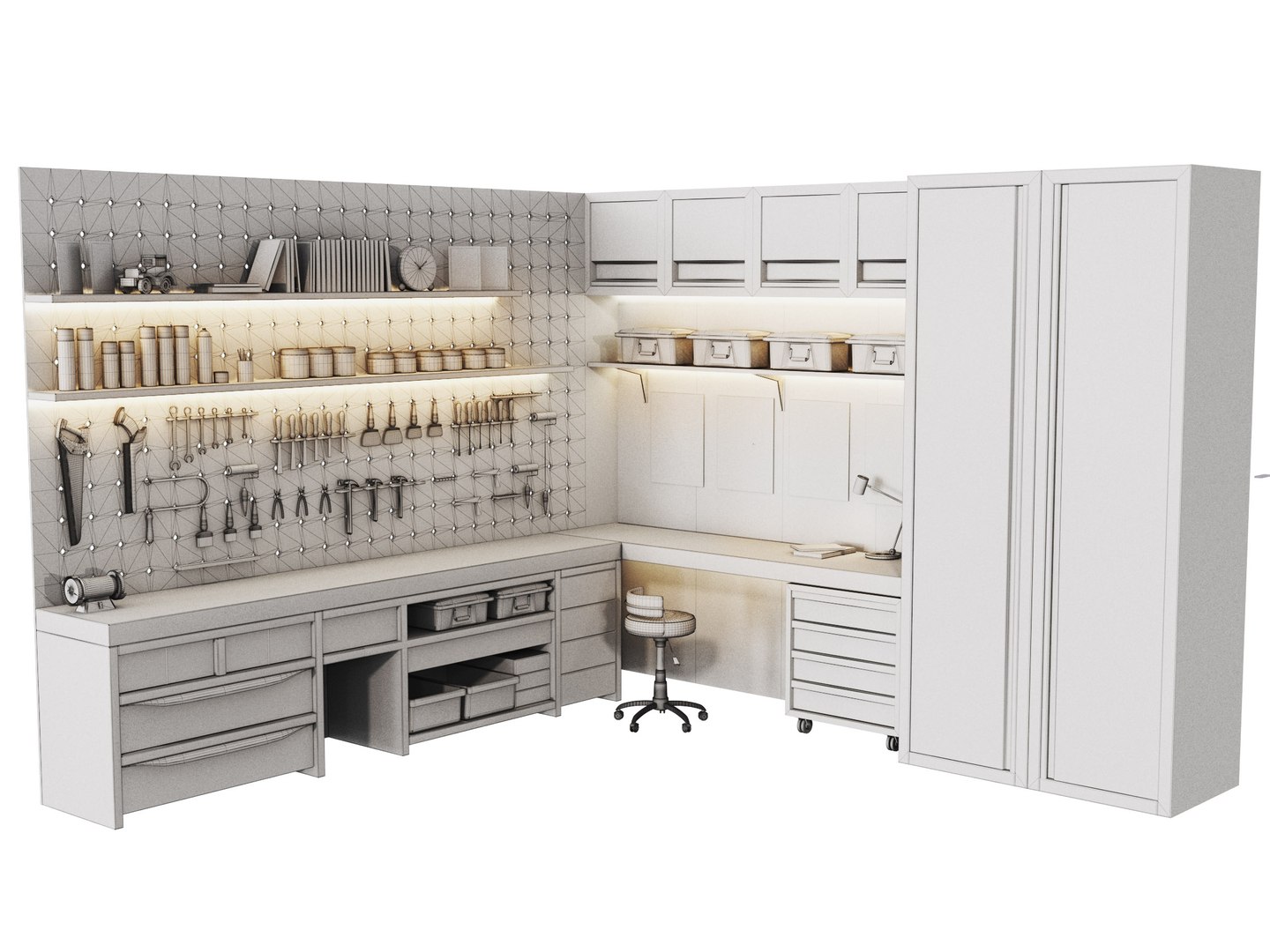 3D Worktools Garage Tools Model - TurboSquid 2396547
