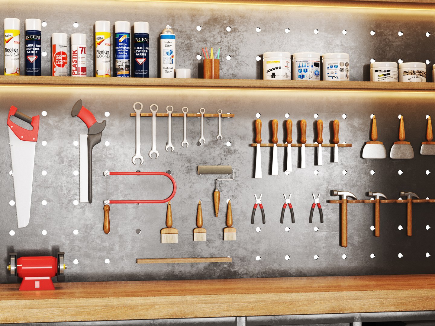 3D Worktools Garage Tools Model - TurboSquid 2396547