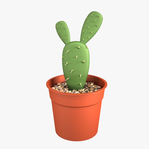 3d cactus pot model