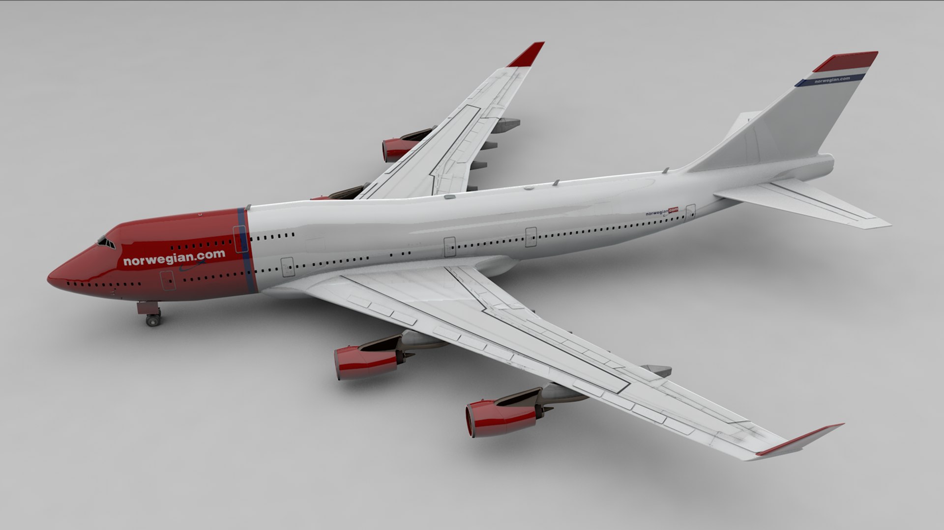 3D Boeing 747 Norwegian Air - TurboSquid 1605046