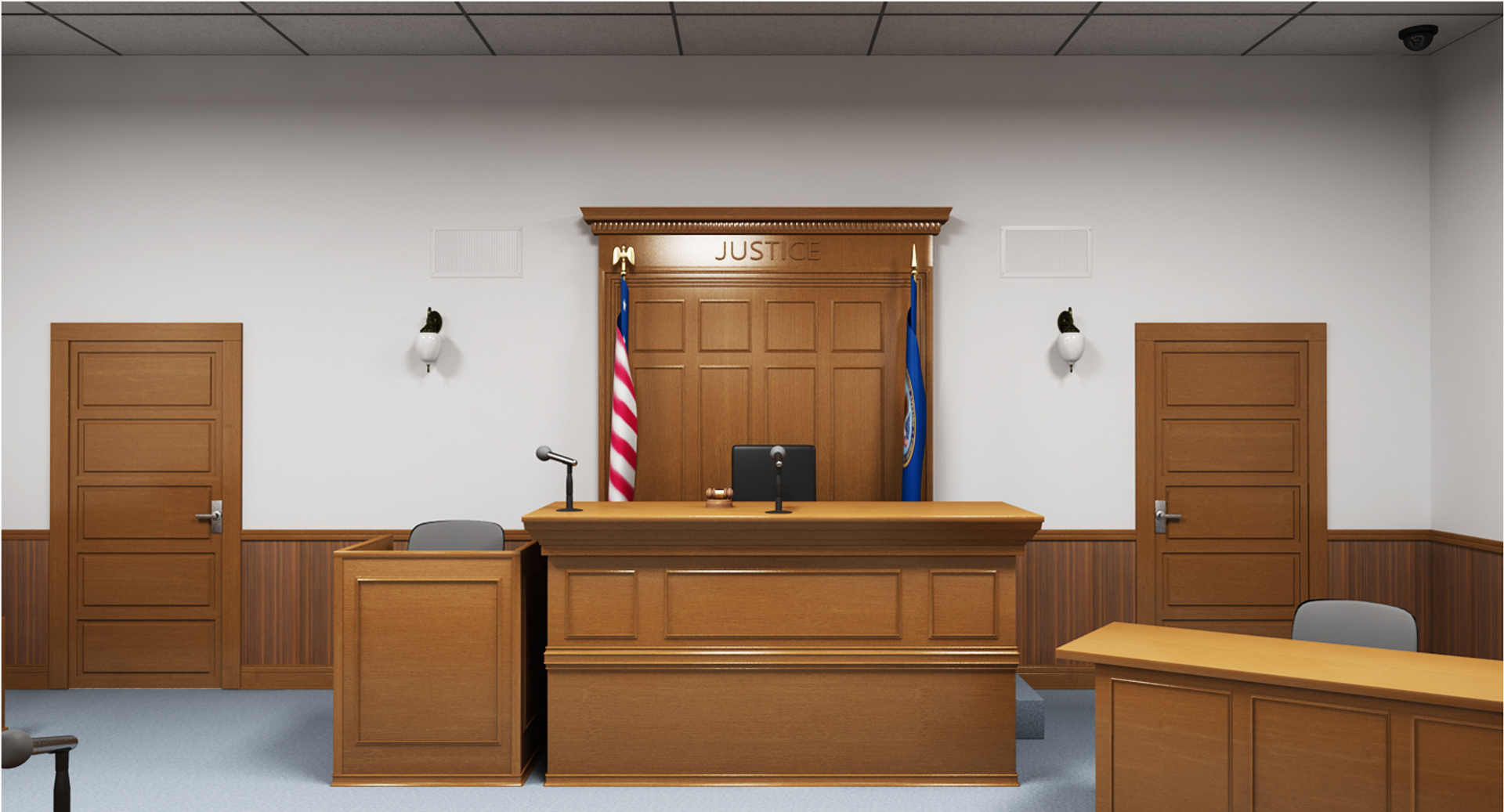Courtroom Interior Court 3d Model