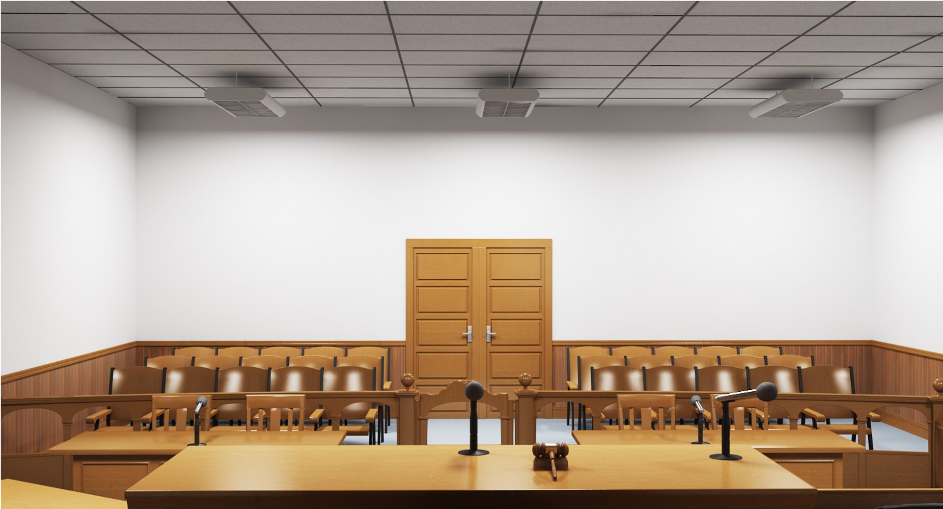 Courtroom Interior Court 3d Model