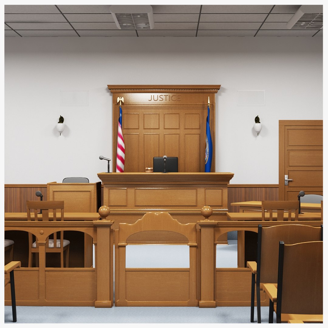 courtroom interior court 3d model